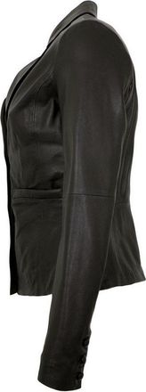 Jilani Lederjacke Kylie Jilani Collection - Damen Lederjacke Blazer Lammnappa schwarz