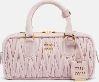 Miu Miu Tote Bag Arcadie Small aus Veloursleder