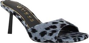 Guess Sandales &agrave; talons Carisse pour femme, L&eacute;opard bleu moyen 420, 38.5 EU