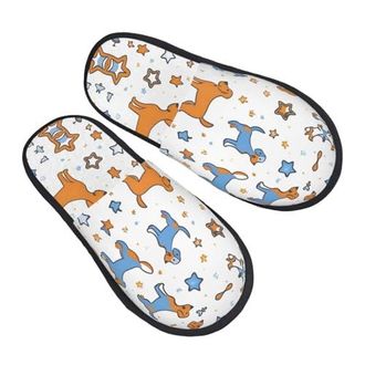 Generic Confortable Peluche Pantoufles empreinte de chien Chaussures de Maison Respirant Chaussons Homme pour Adulte Int&eacute;rieur Maison M