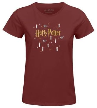 Harry Potter WOHAPOMTS340 T-Shirt, Burgundy, S Femme