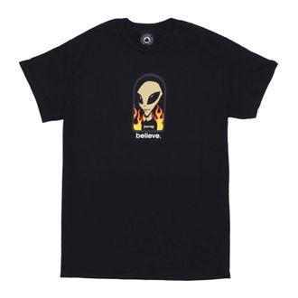 Thrasher Believe Tee X AWS Schwarz Streetwear - - Tops - Herren - Schwarzk - S
