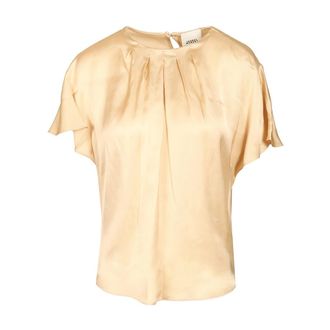 Isabel Marant Sakine Satin Bluse - - Blouses & Shirts - Damen - Beige - S
