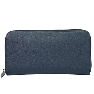 Prada Portefeuille Saffiano Pre-owned - Femme - Pre-owned - Bleu - Taille: ONE Size