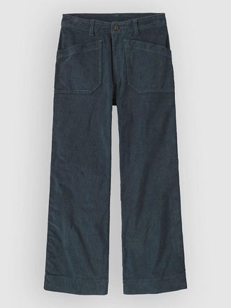 Patagonia Wide Leg Pantalon en velours bleu