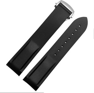 Generic Wasserdichtes Silikon-Uhrenarmband für Omega Comas, Armband Meidus Rudder, Gummi, 22 mm