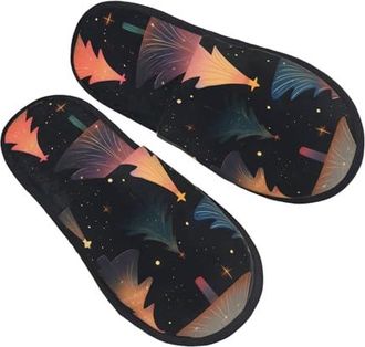 Generic L&eacute;g&egrave;re Pantoufles Femmes Sapin de No&euml;l Glaxy color&eacute; Chausson Maison &eacute;l&eacute;gant Chaussons Homme pour Hiver Femme Ext&eacute;rieur M