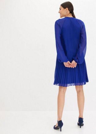 Bonprix Minikleid f&uuml;r Damen, aus Chiffon, mit Plissee, mit Ballon&auml;rmeln, in A-Linie