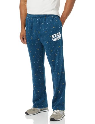 Amazon Essentials Disney | Marvel | Star Wars Herren Fleece-Jogginghose (erhältlich in Big & Tall-Größen), Star Wars Logo Ships, 3XL Große Größen