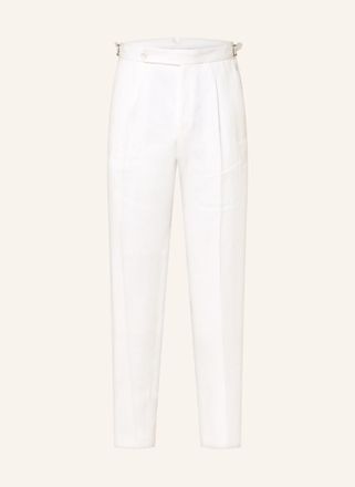 HUGO BOSS Leinen-Chino Perino Tapered Fit weiss