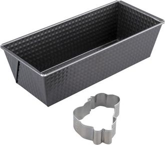 Zenker 8915 Moule &agrave; G&acirc;teau, Moule &agrave; Cake, Plat &agrave; Four Rectangulaire, Moule Antiadh&eacute;sif, Plat pour Cake avec Emporte-Pi&egrave;ce Haribo, Acier Inoxydable, Noir, Arg