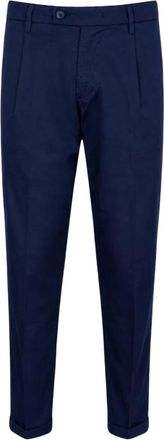 Re-hash Pantalon Chino Pliss&eacute; - Homme - Pantalons - Bleu - Taille: W31