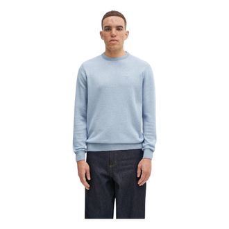 Barbour Pull en coton Pima &agrave; col rond - Homme - Pulls - Bleu - Taille: S
