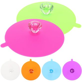 BESPORTBLE Tassendeckel aus Silikon 6 St&uuml;ck Schutz vor Auslaufen und Staub Passend f&uuml;r Haushaltsbecher und Glasgef&auml;&szlig;e Einfach Abnehmbar und Sp&uuml;lmaschinenfest