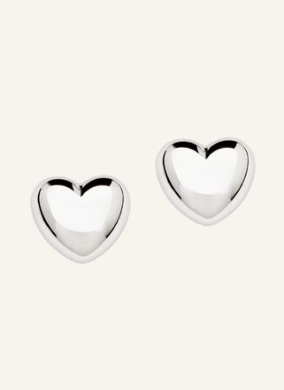 Pompidou Ohrstecker Puffy Heart Medi By Glambou silber