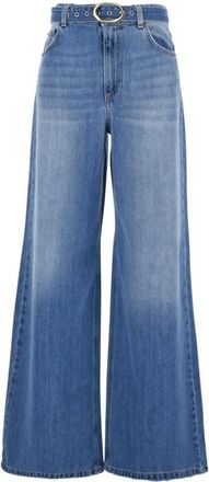 Twinset Femme, Jeans, Bleu, Taille: W28 Jean Large Taille Haute