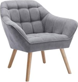 Vente-Unique Fauteuil en Tissu Gris Caserta - Scandinave