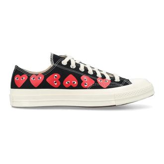 Converse Homme, Chaussures, Noir, Taille: 41 EU Baskets Bas Imprim&eacute; Coeur