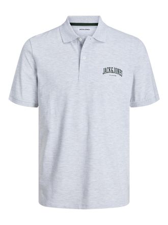 Jack & Jones Herren Jjejosh Polo Ss Sn Langarmhemd, White Melange,L