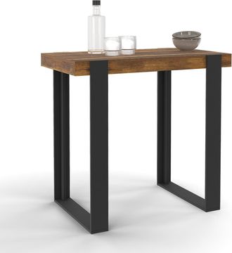 IDMarket Bartisch Phoenix dunkles Holz, Antik-Optik, Schwarz, 113 cm