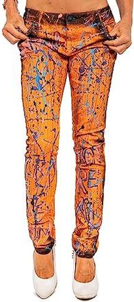 Cipo & Baxx Femme Jeans WD445-bans Orange W26/L34