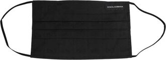 Dolce & Gabbana Gefaltete Gesichtsmaske mit Logo-Print - - Accessories - Herren - Schwarzk - ONE SIZE