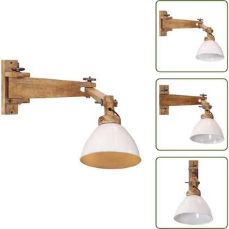 vidaXL Wandlampe - vidaXL Wandleuchte 25 W Wei&szlig; E27 - E27