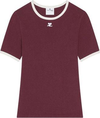 Courr&egrave;ges Damen, Oberteile, Rot, MGr&ouml;&szlig;e