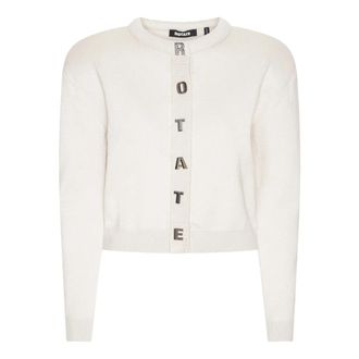 Rotate Rundhalsausschnitt-Strickjacke - - Knitwear - Damen - Beige - XS