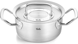 FISSLER Original-Profi Collection/Braten-Topf (Ø 16 cm, 1,4 Liter) Edelstahl-Kochtopf, Bräter mit Metall-Deckel - Induktion