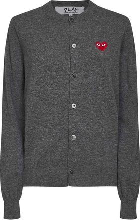 Comme Des Gar&ccedil;ons Femme, Pulls, Gris, Taille: 38 FR Cardigan ras du cou