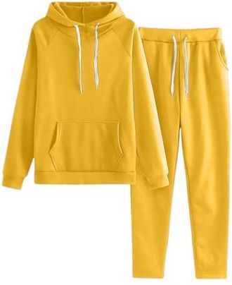Generic Ensemble de v&ecirc;tements de sport pour femme - Surv&ecirc;tement deux pi&egrave;ces pour femme - Pull &agrave; capuche d&eacute;t&eacute; pull &agrave; manches longues veste de sport &agrave; capuche v