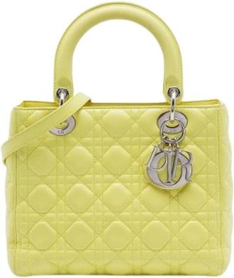 Dior Sac &agrave; main Lady Pre-owned - Femme - Pre-owned - Jaune - Taille: ONE Size