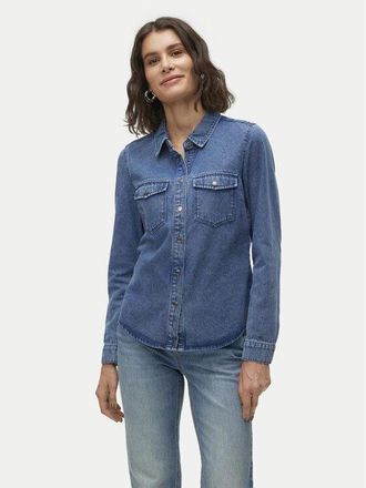 Vero Moda Jeanshemd Jennie 10313726 Dunkelblau Regular Fit