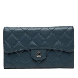 Chanel Portefeuille Vintage doccasion - Femme - Pre-owned - Bleu - Taille: ONE Size