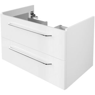 Fackelmann Milano Waschtischunterschrank 80cm - Wei&szlig; Hochglanz