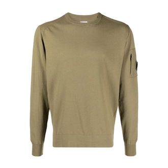 C.P. Company Casual Silber Woll-/Polyesterpullover - - Knitwear - Herren - Gr&uuml;n - XL