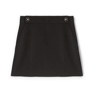 Motivi Crepe-Minirock mit Kn&ouml;pfen - - Skirts - Damen - Schwarzk - XL