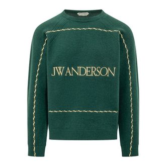 J.W.Anderson Logo Pullover - - Knitwear - Herren - Gr&uuml;n - S