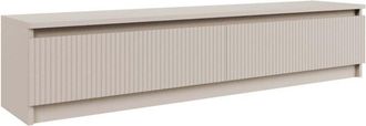 Selsey Selsey Sandia - TV-Lowboard 2-t&uuml;rig mit geriffelter Front, Kaschmirgrau, 139 cm