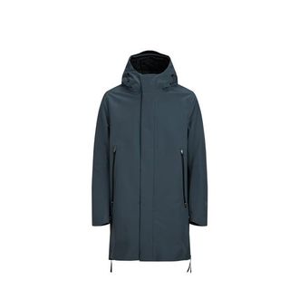 KRAKATAU Parka longue droite &agrave; capuche unie