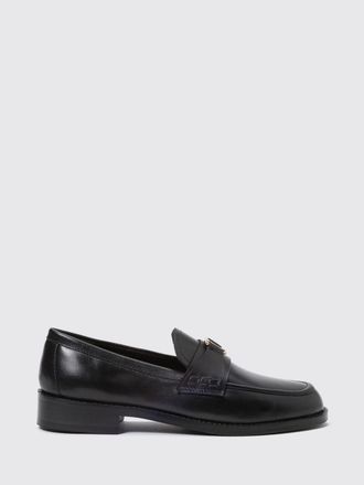 Twinset Mocassins penny en cuir lisse avec barrette et logo en m&eacute;tal
