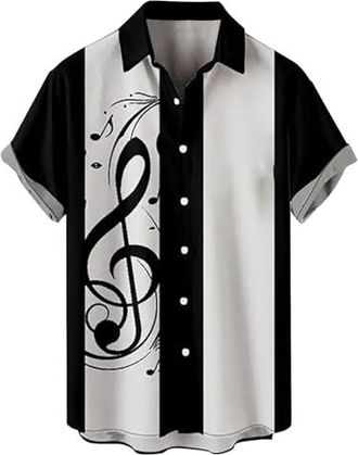 Generic Chemise d&eacute;t&eacute; d&eacute;contract&eacute;e pour homme, chemise boutonn&eacute;e, grande taille, chemise &agrave; manches courtes, imprim&eacute; amusant, haut de vacances, de plage, chemis