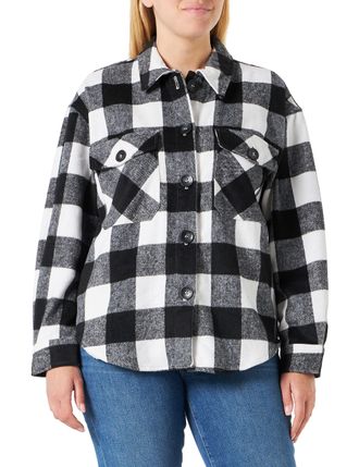 Only ONLNY Marsala Check Shacket CC OTW