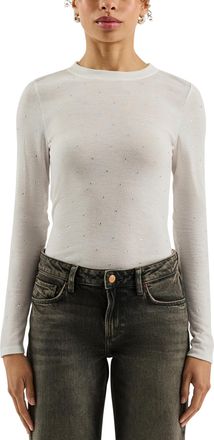 QS by s.Oliver Rippshirt mit Glitzersteinen