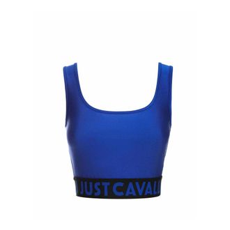 Just Cavalli Femme, Tops, Bleu, Taille: 40 FR Haut Élégant