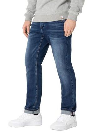 Timezone Jeans Homme Regular Fit Design Classique boutonni&egrave;re Cinq Poches, Couleurs:Bleu, Taille de Pantalon:32W / 36L, Longueur de Jambe:L36