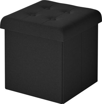 Woltu Sitzhocker mit Stauraum, Faltbarer Hocker mit Deckel, Fu&szlig;hocker Falthocker Sitzw&uuml;rfel Aufbewahrungshocker, f&uuml;r Wohnzimmer Schlafzimmer, 30x30x30 cm, S