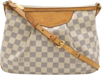 Louis Vuitton Pre-owned Siracusa Damier Azur Shoulder Bag - Femme - Pre-owned - Beige - Taille: ONE Size