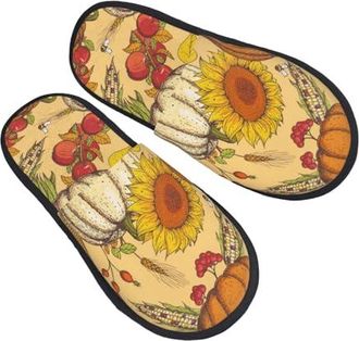 Generic Pantoufle Citrouille Et Tournesols Slippers Respirantes Doux Chausson Pour Homme Int&eacute;rieur Femme M